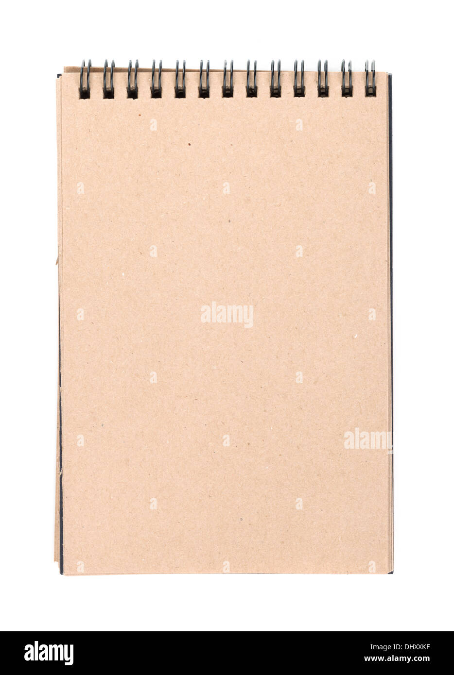 Brown paper notepad. Isolated on white background Stock Photo - Alamy