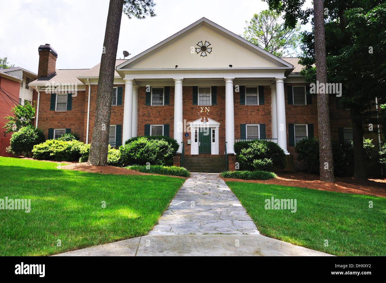 Fraternity building, Emory University, Atlanta, Georgia, USA Stock ...