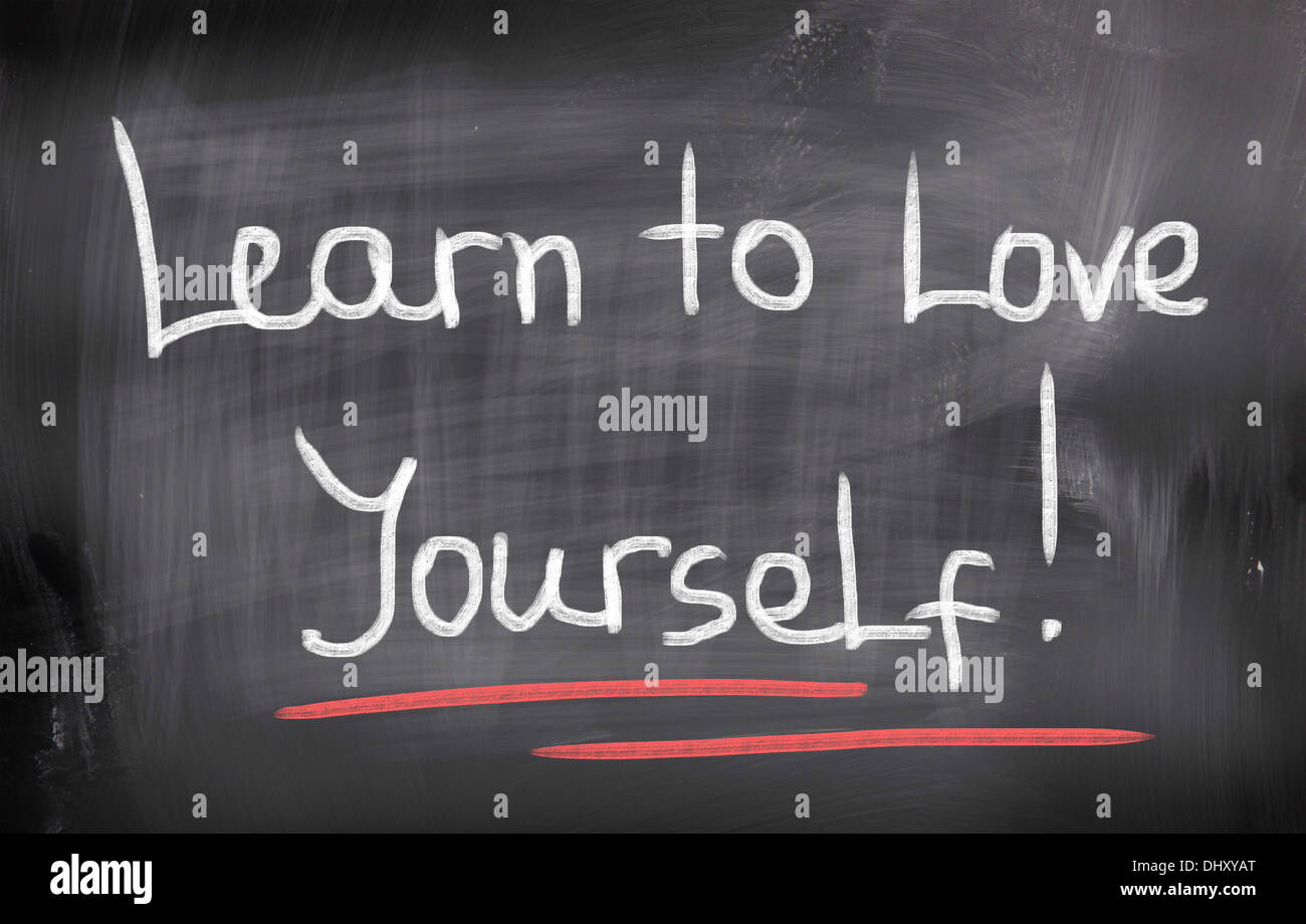 Learn To Love Yourself Concept Stock Photo - Alamy