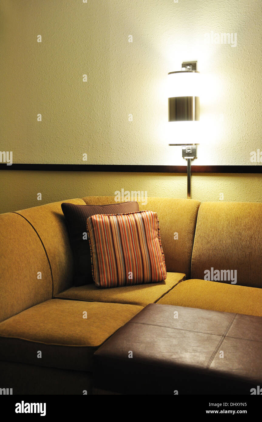 Sofa and lamp Stock Photo - Alamy