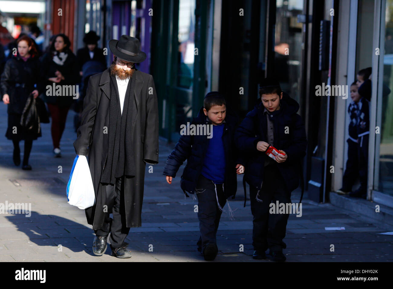 Ultra Orthodox Jews in Stamford Hill north London Britain 15 November ...