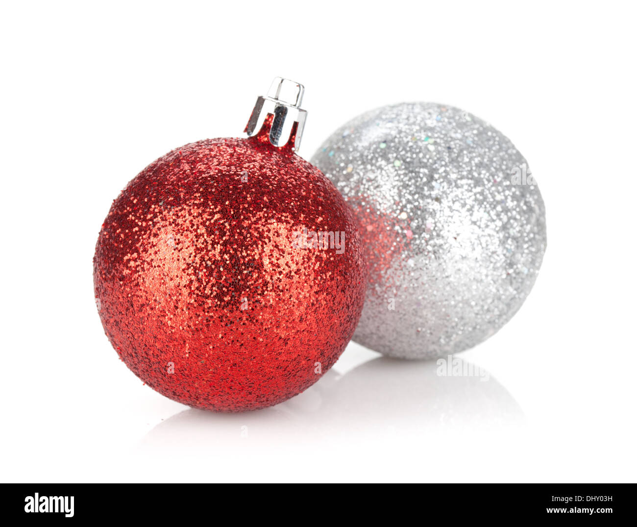 Christmas baubles. Isolated on white background Stock Photo - Alamy