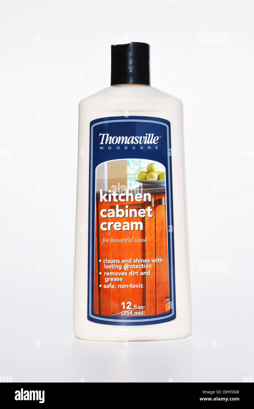 Kitchen cabinet cleaning cream Stock Photo - Alamy