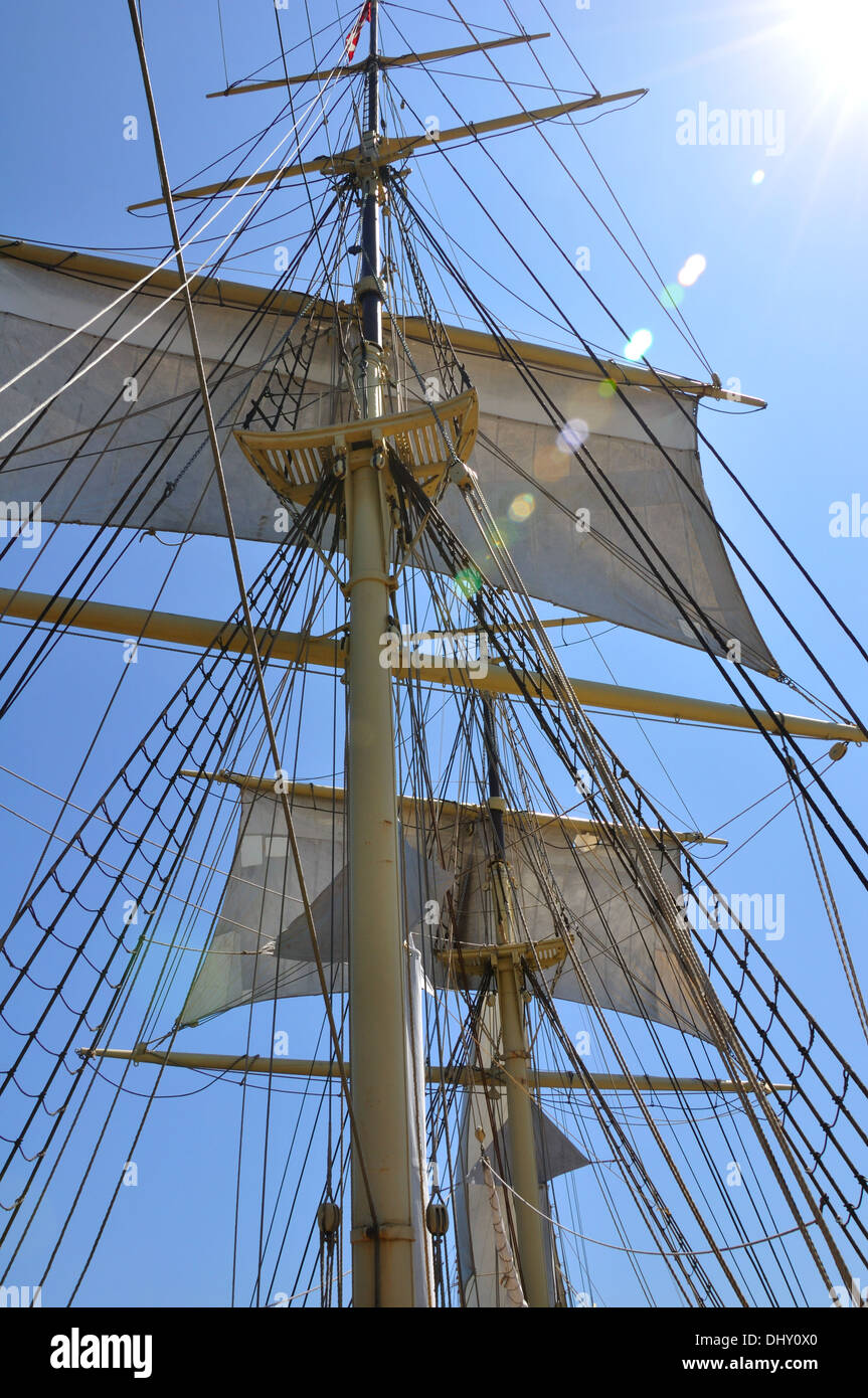 Joseph Conrad sailing ship, Mystic Seaport, Connecticut, USA Stock ...