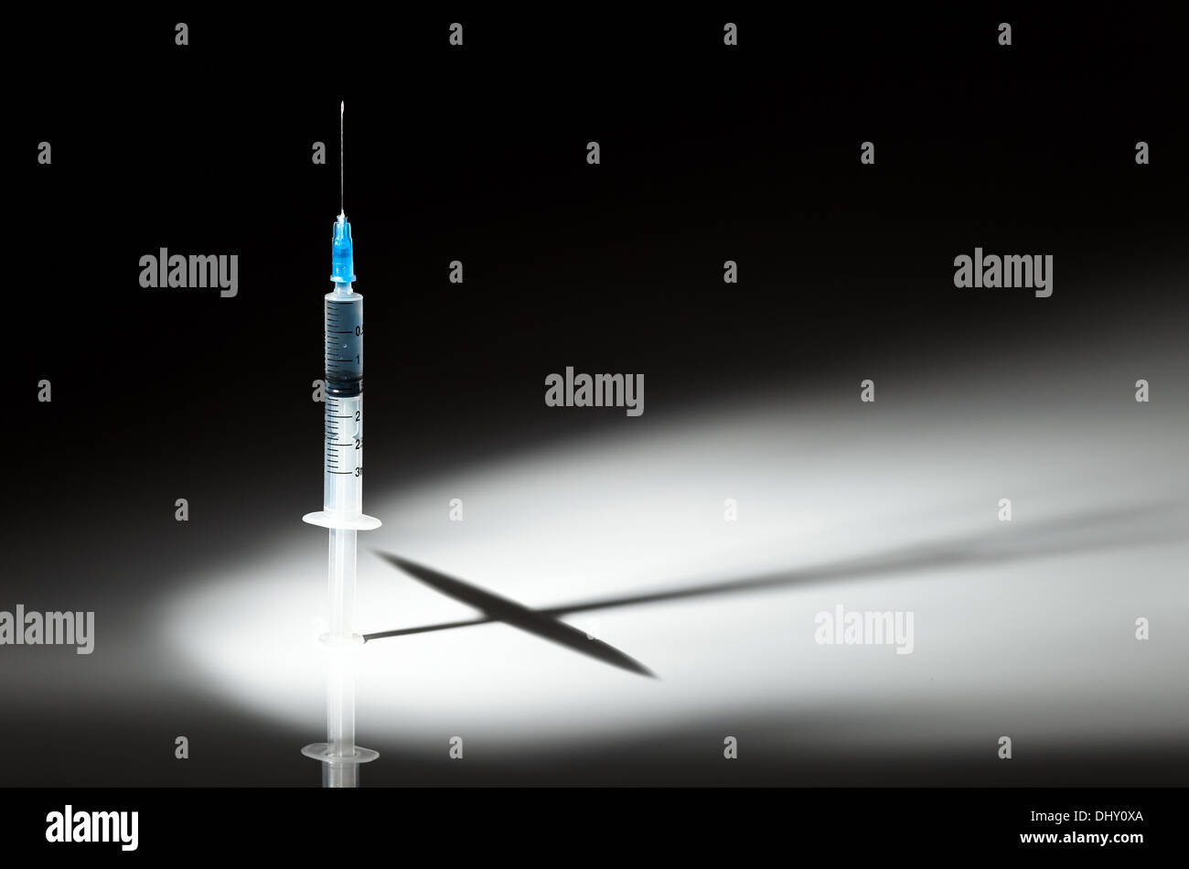 The conceptual image on a theme of narcotic dependence, white ...