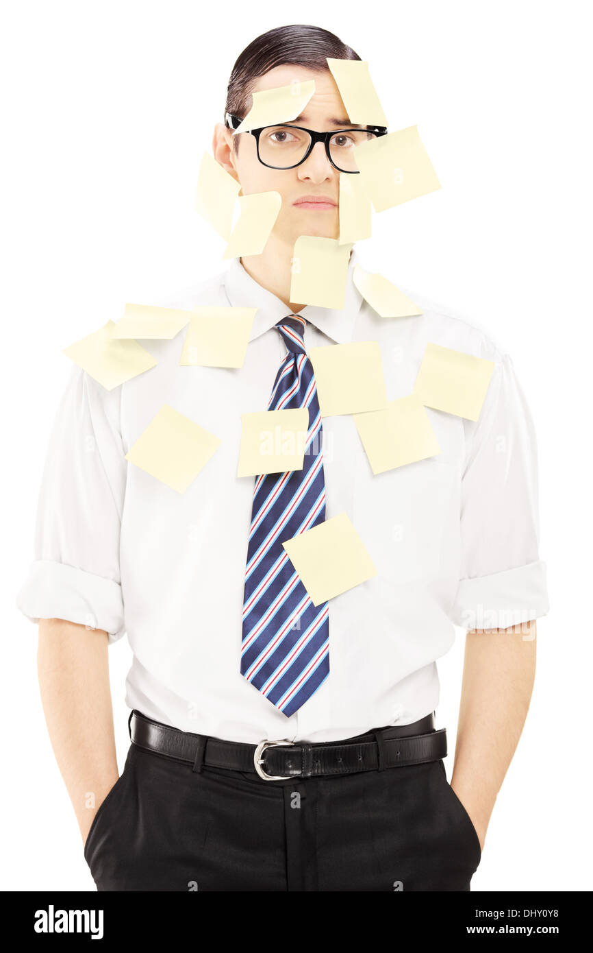 Man sticky notes face hi-res stock photography and images - Alamy
