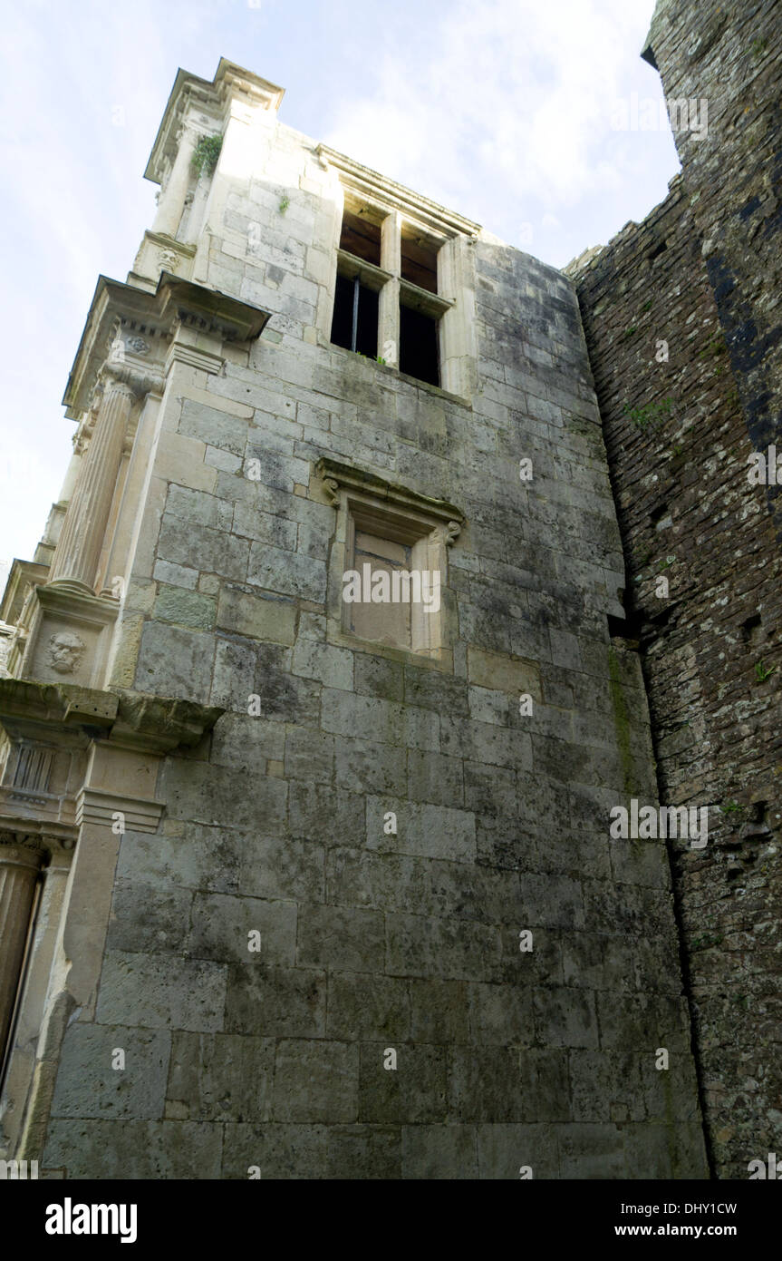 Renaissance Porch, Old Beaupre Castle, St Hilary near Cowbridge, Vale ...