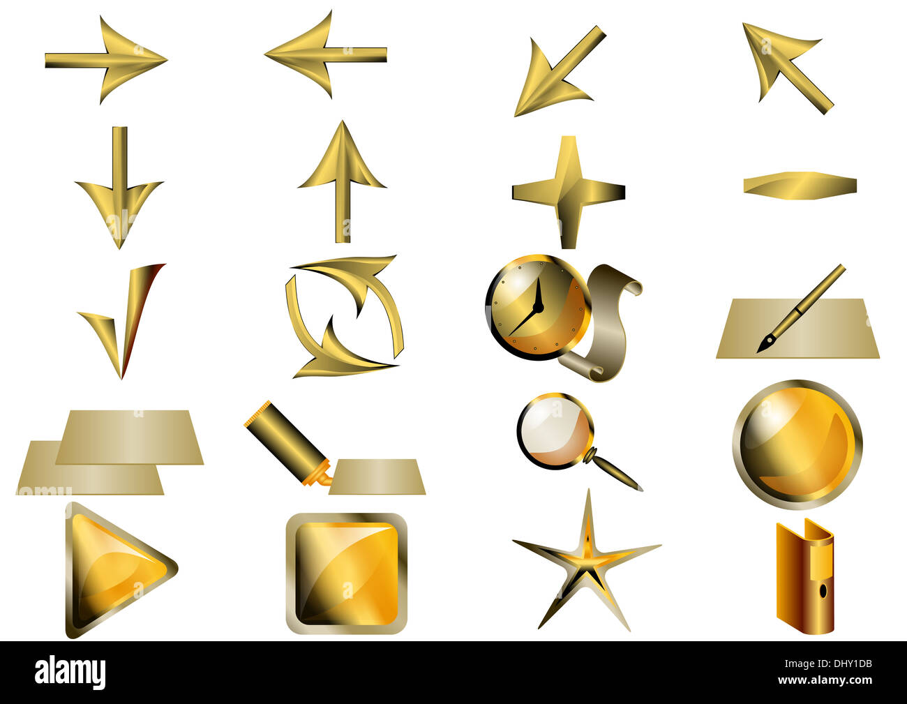 set of basic application icons isolated on white Stock Photo - Alamy