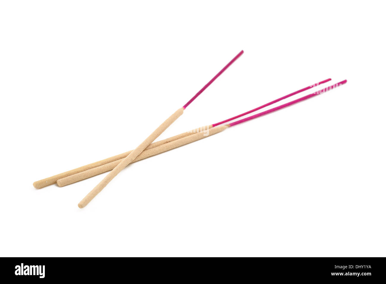 Incense on white background Stock Photo - Alamy