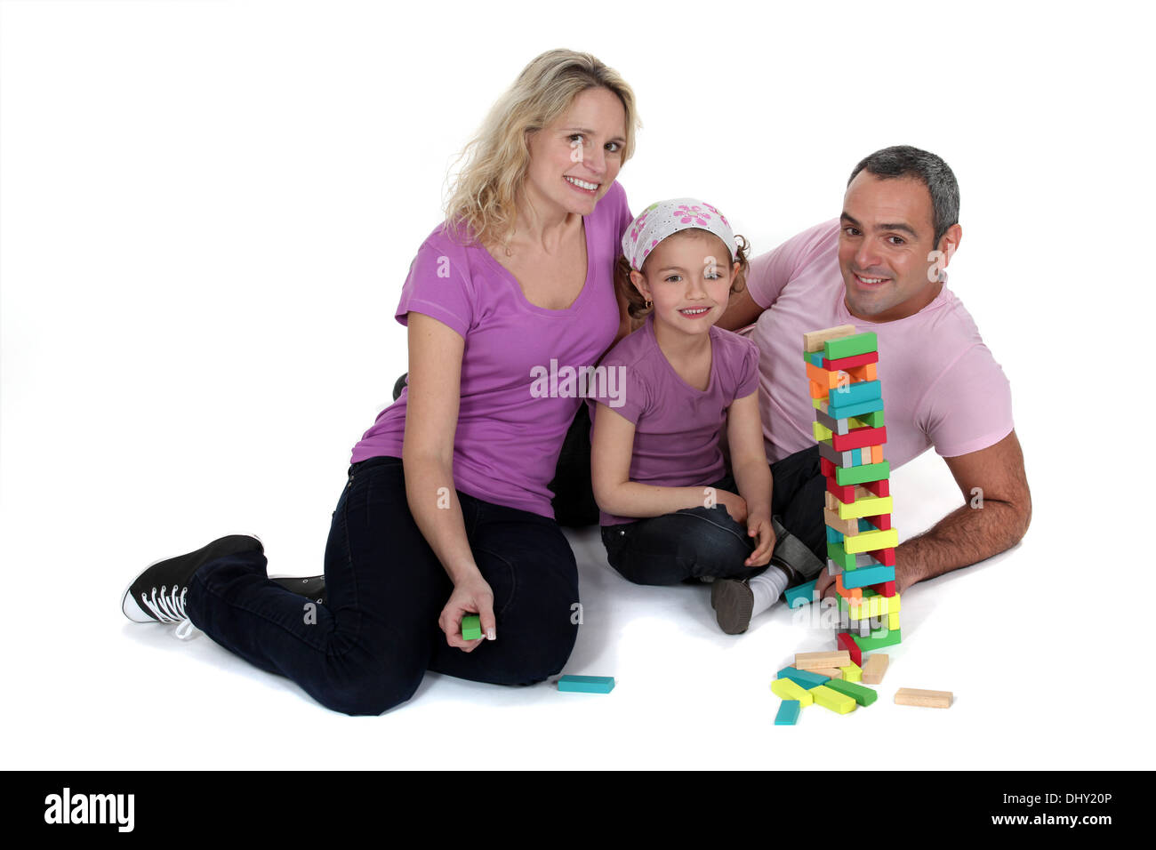 Girl parents playing Cut Out Stock Images & Pictures - Alamy