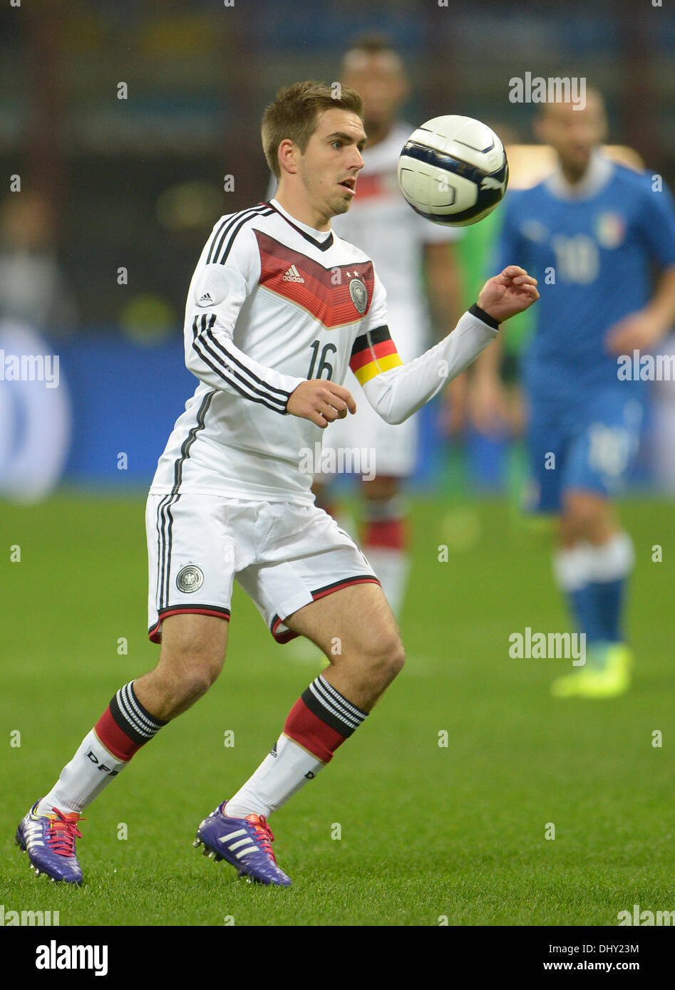 Milan, Italy. 15th Nov, 2013. Germany's Philipp Lahm runs with the ball ...