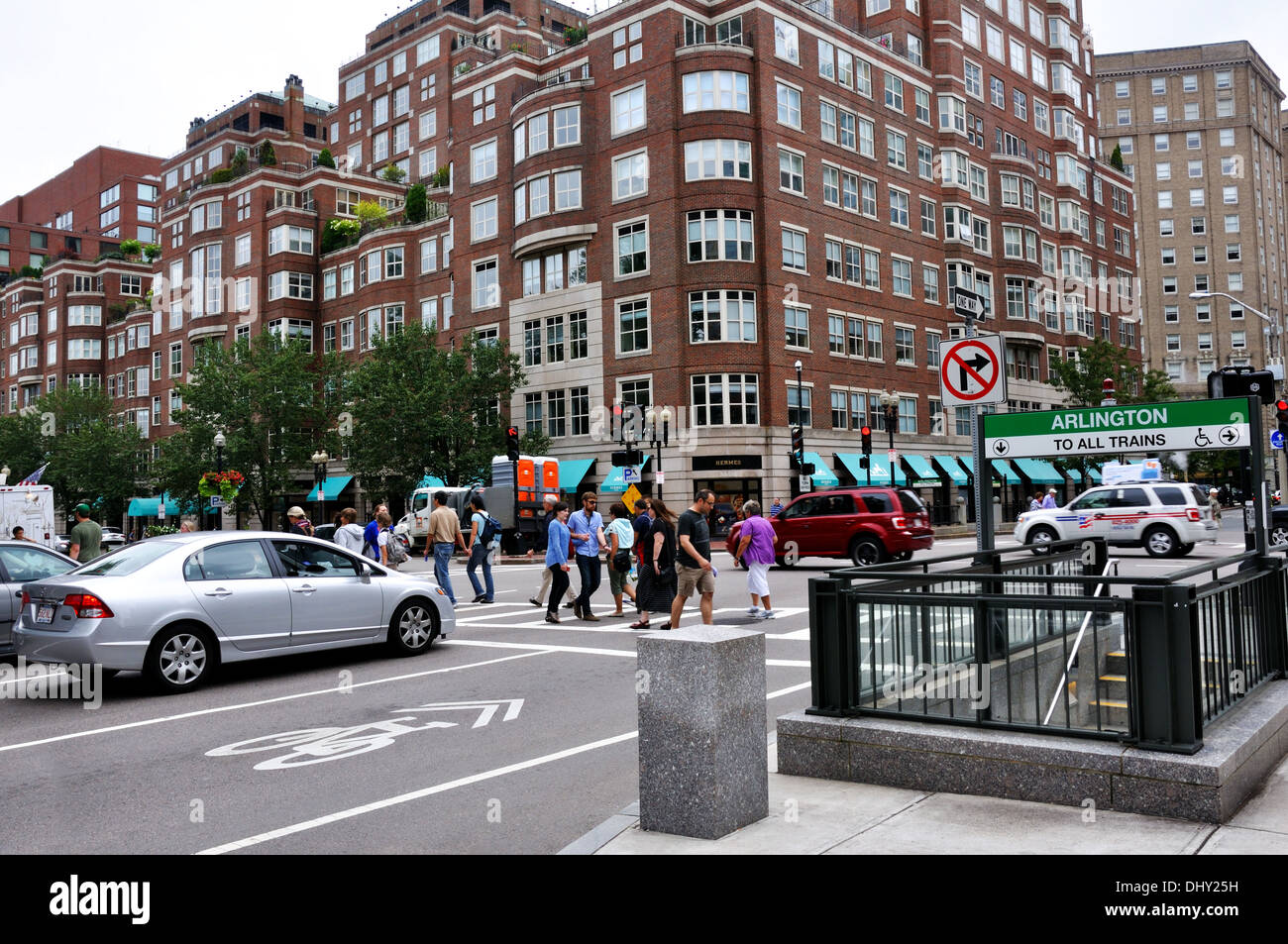 Intersection in downtown, Boston, Massachusetts, USA Stock Photo - Alamy