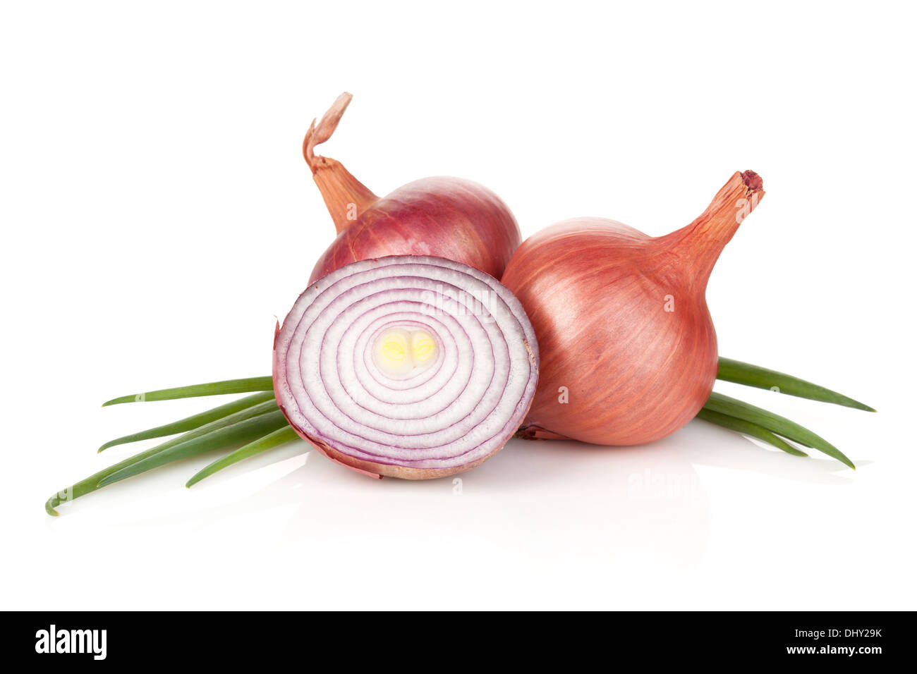Fresh ripe red onion. Isolated on white background Stock Photo - Alamy