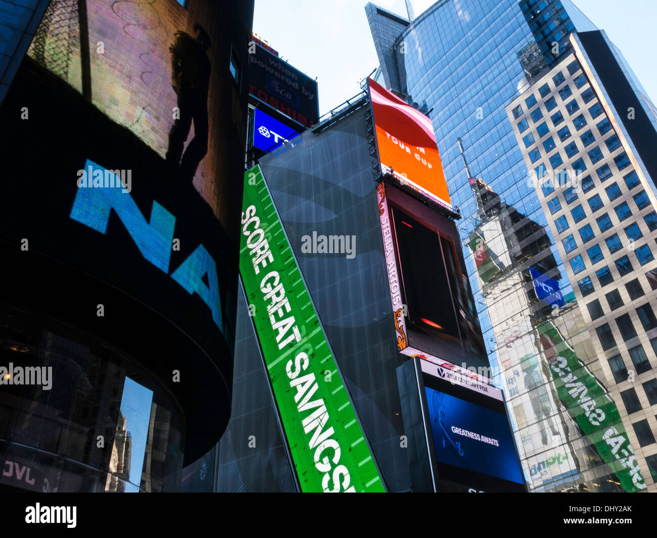 Times Square Advertising and Buildings, NYC Stock Photo - Alamy
