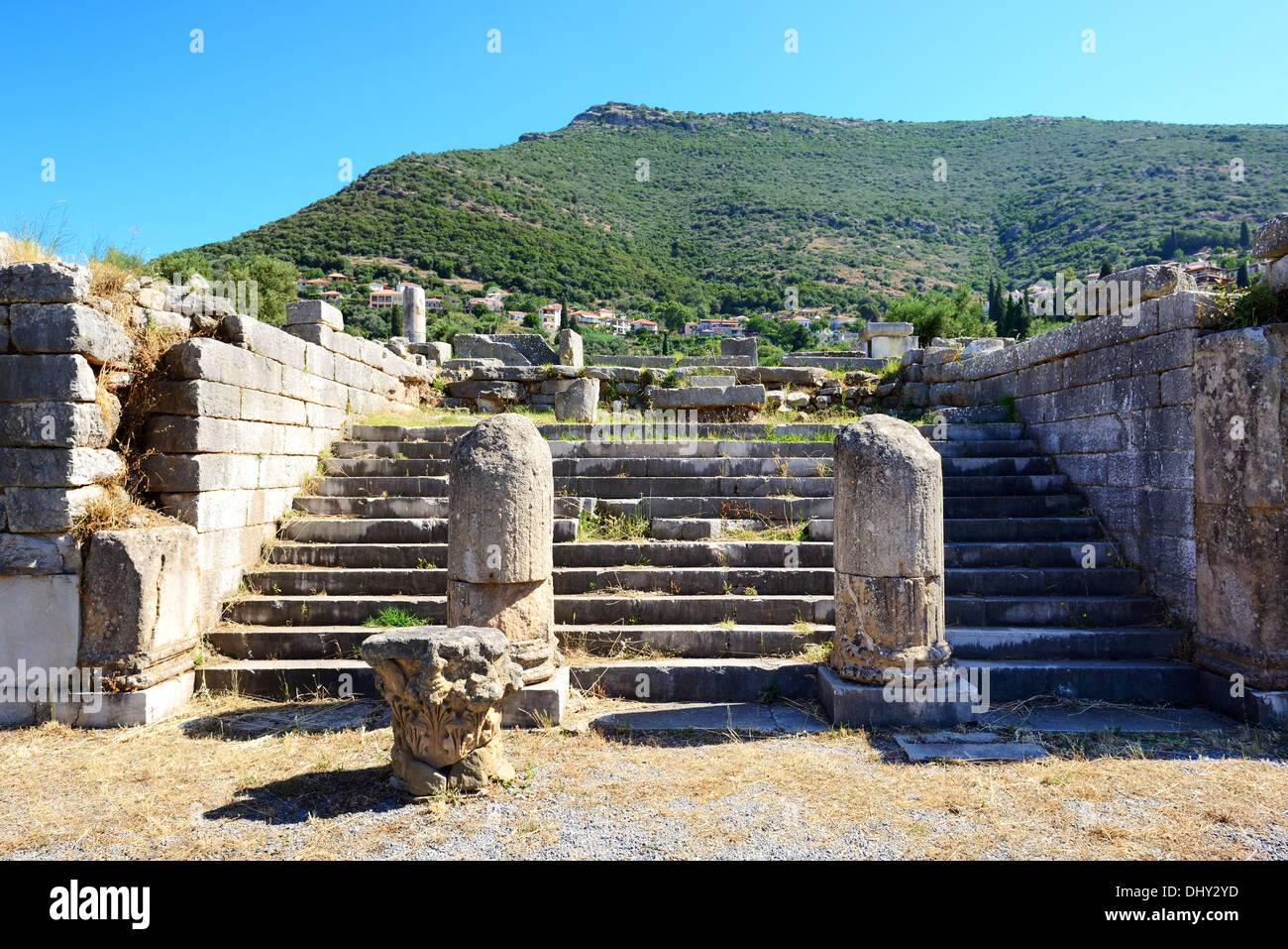 The ruins in ancient Messene (Messinia), Peloponnes, Greece Stock Photo ...