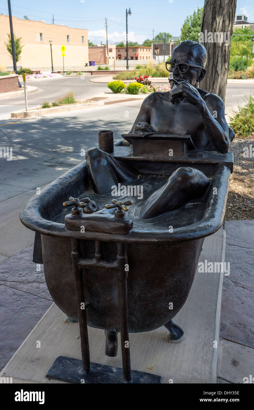 Statue of James Dulton Trumbo, 1905 - 1976, a writer, artist ...