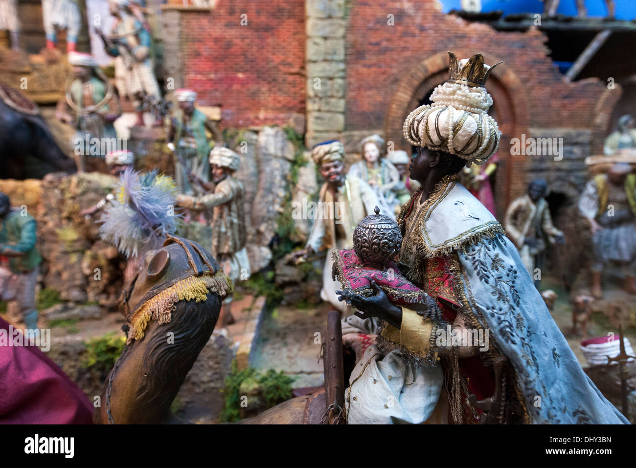 Neapolitan Baroque nativity scene, belén, in Cathedral of Valladolid ...