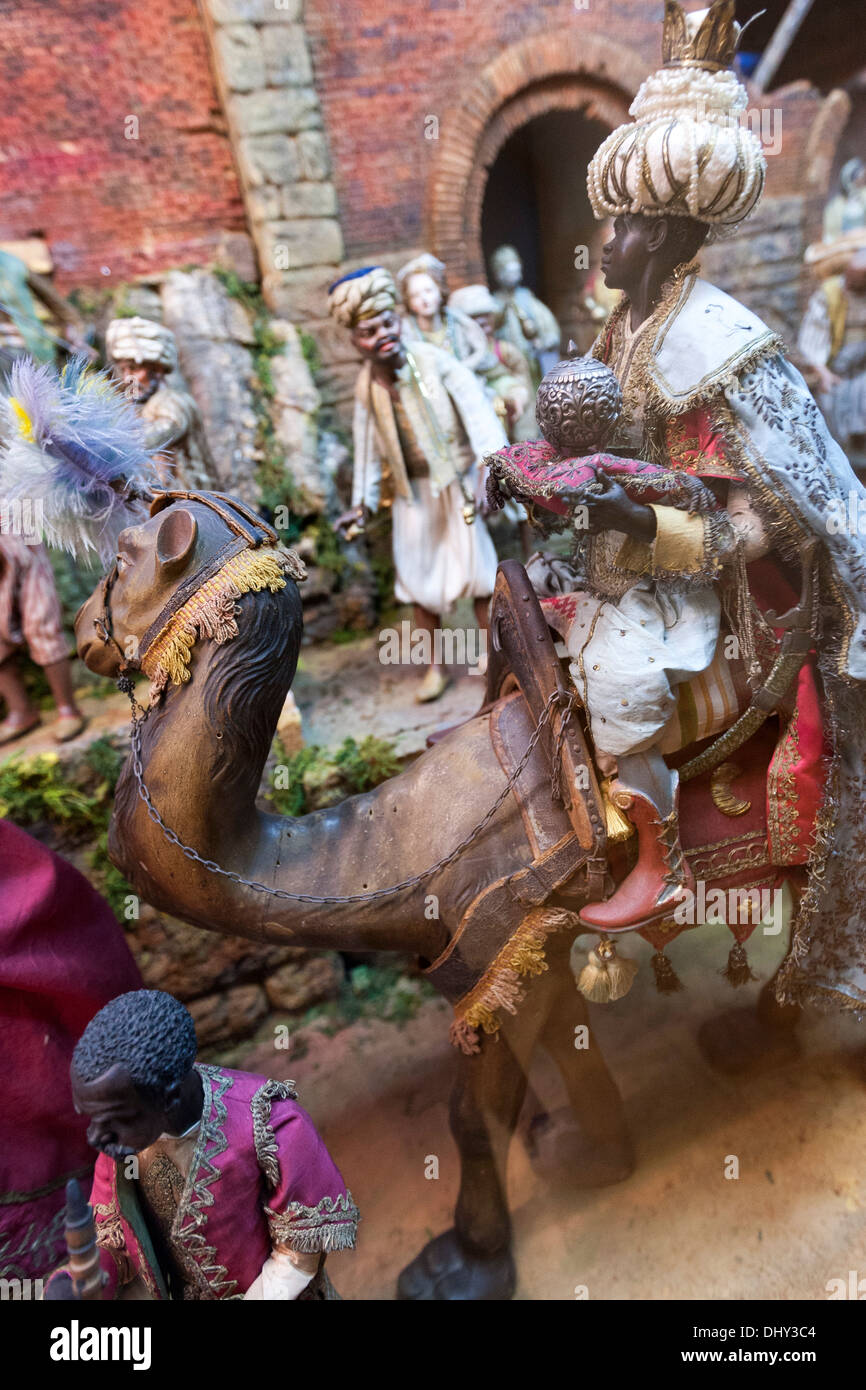 Neapolitan Baroque nativity scene, belén, in Cathedral of Valladolid ...