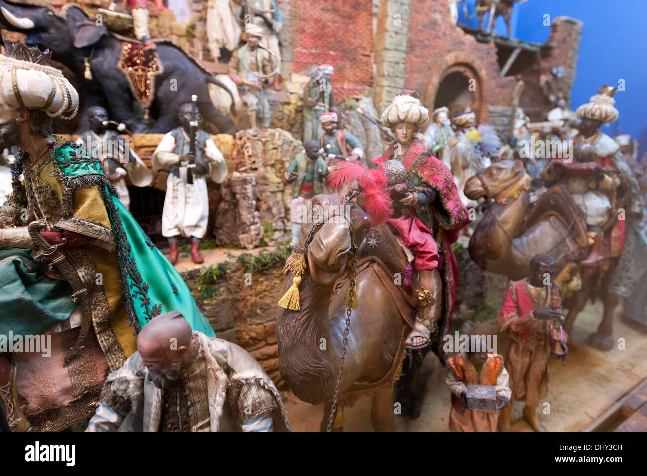 Neapolitan Baroque nativity scene, belén, in Cathedral of Valladolid ...