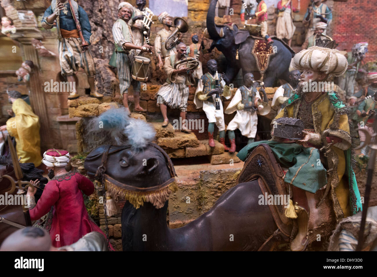 Neapolitan Baroque nativity scene, belén, in Cathedral of Valladolid ...