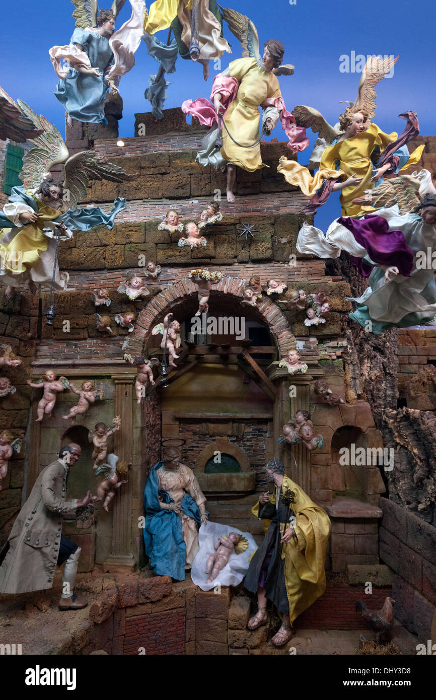 Neapolitan Baroque nativity scene, belén, in Cathedral of Valladolid ...