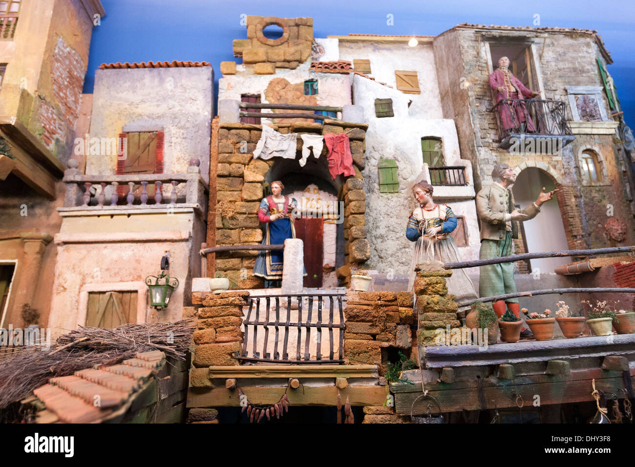 Neapolitan Baroque nativity scene, belén, in Cathedral of Valladolid ...
