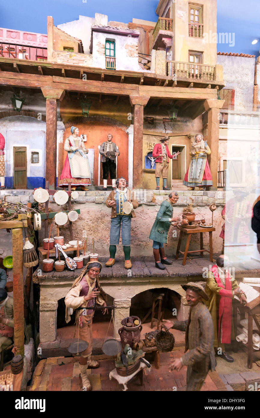 Neapolitan Baroque nativity scene, belén, in Cathedral of Valladolid ...