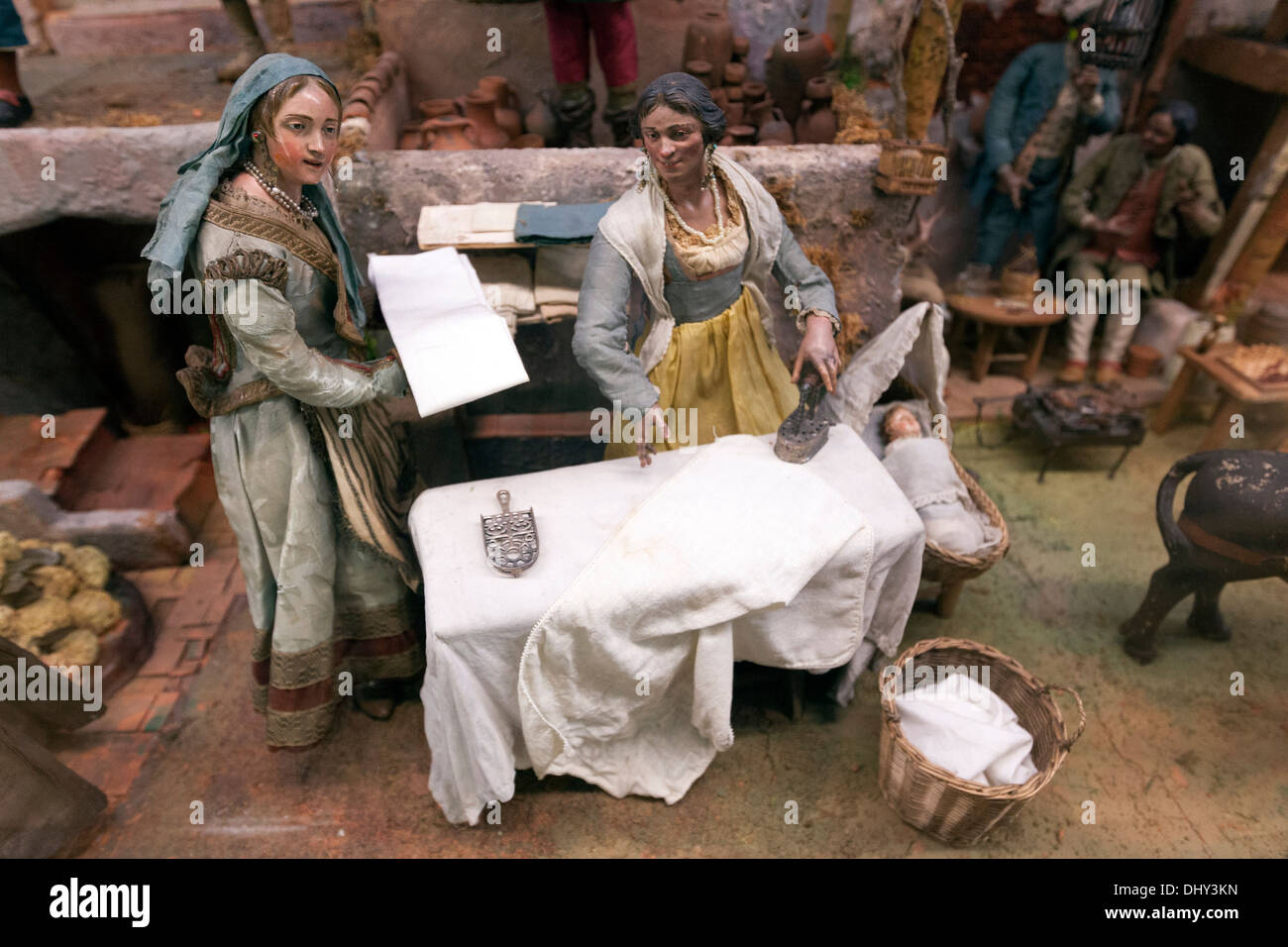 Neapolitan Baroque nativity scene, belén, in Cathedral of Valladolid ...