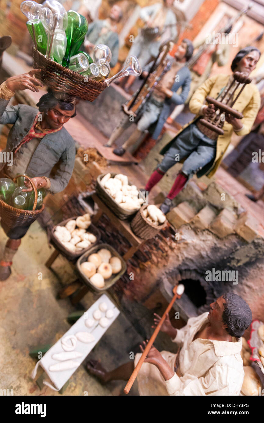 Neapolitan Baroque nativity scene, belén, in Cathedral of Valladolid ...