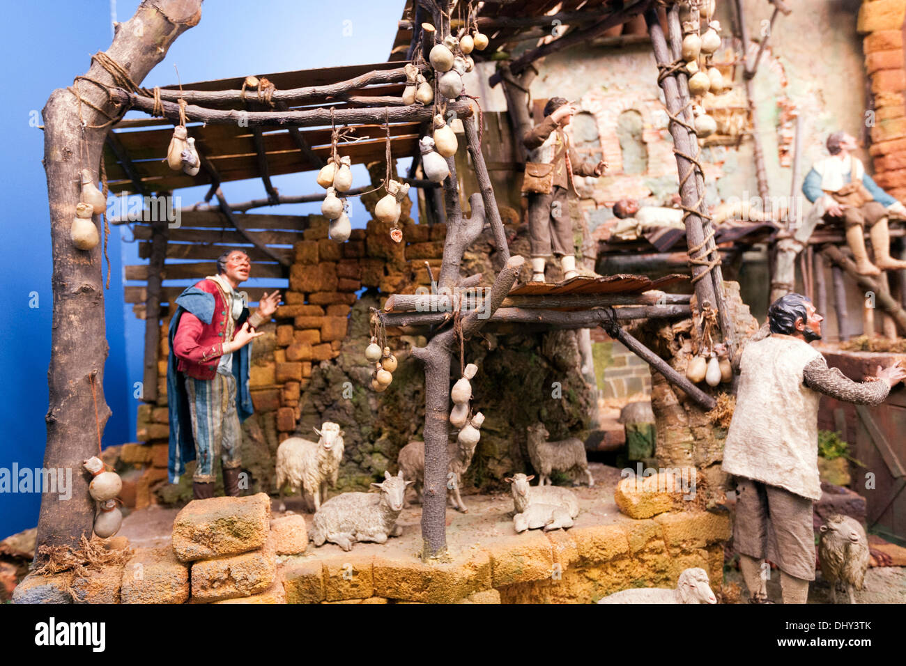 Neapolitan Baroque nativity scene, belén, in Cathedral of Valladolid ...