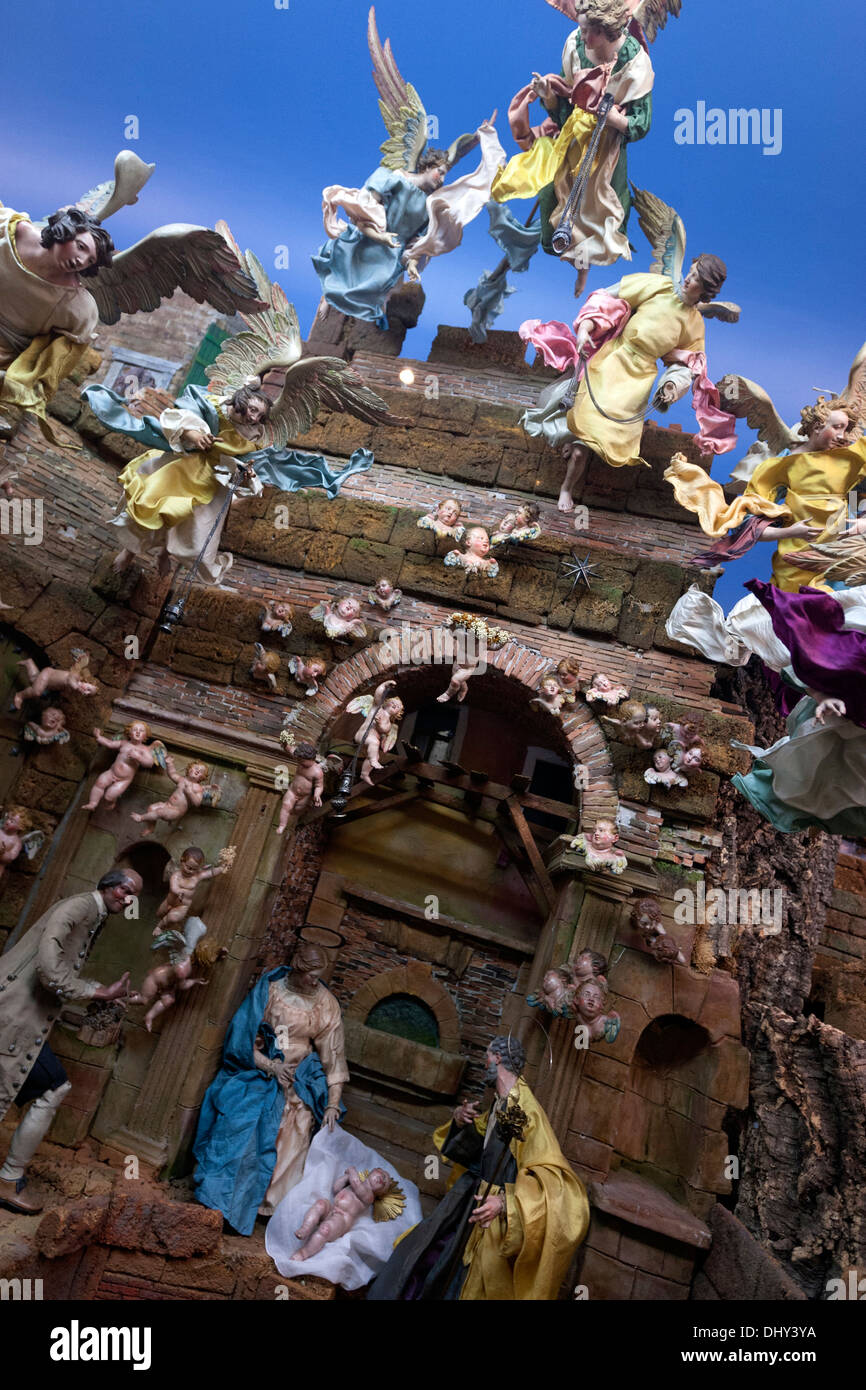 Neapolitan Baroque nativity scene, belén, in Cathedral of Valladolid ...