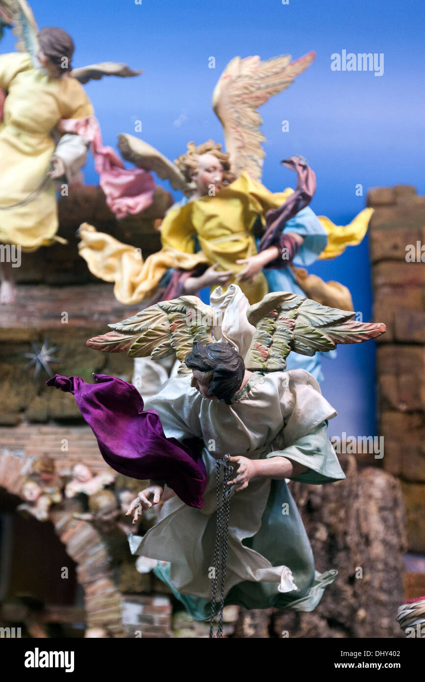 Neapolitan Baroque nativity scene, belén, in Cathedral of Valladolid ...