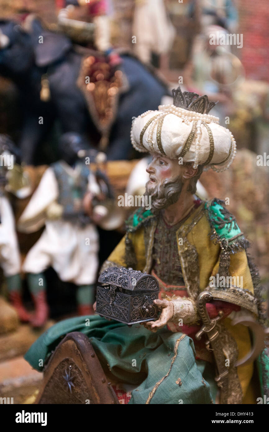 Neapolitan Baroque nativity scene, belén, in Cathedral of Valladolid ...