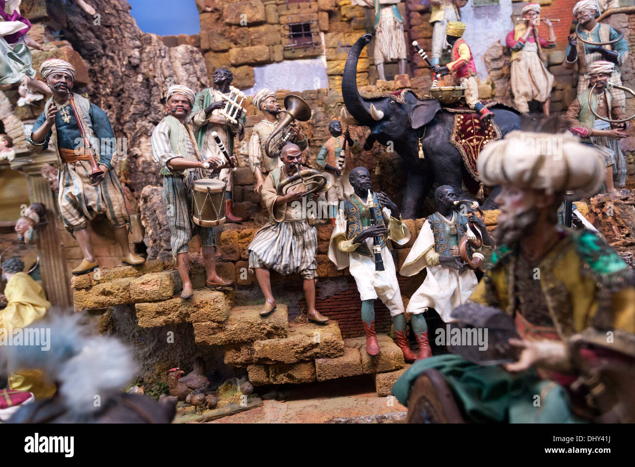 Neapolitan Baroque nativity scene, belén, in Cathedral of Valladolid ...