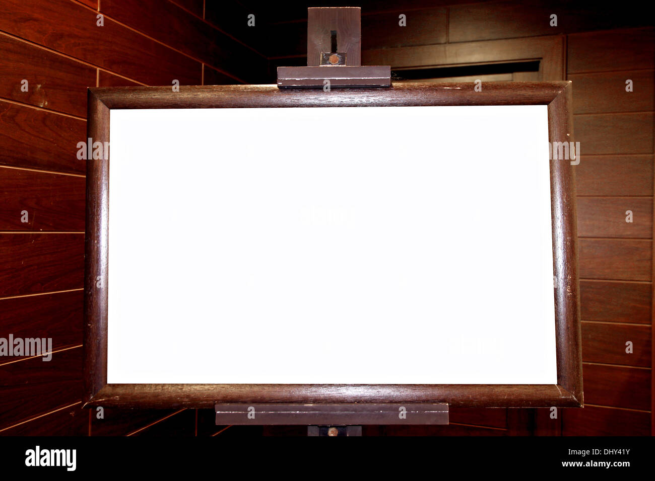 The Banners made of wooden frames Stock Photo - Alamy