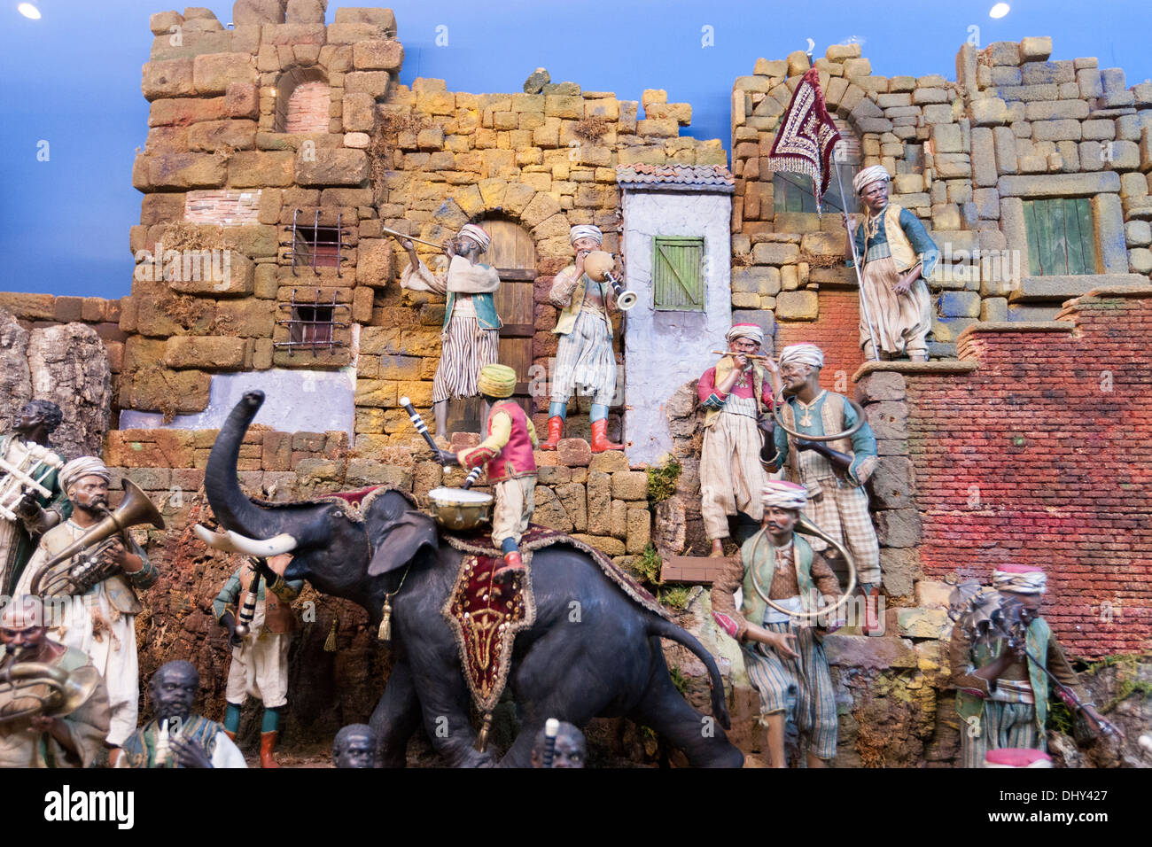 Neapolitan Baroque nativity scene, belén, in Cathedral of Valladolid ...