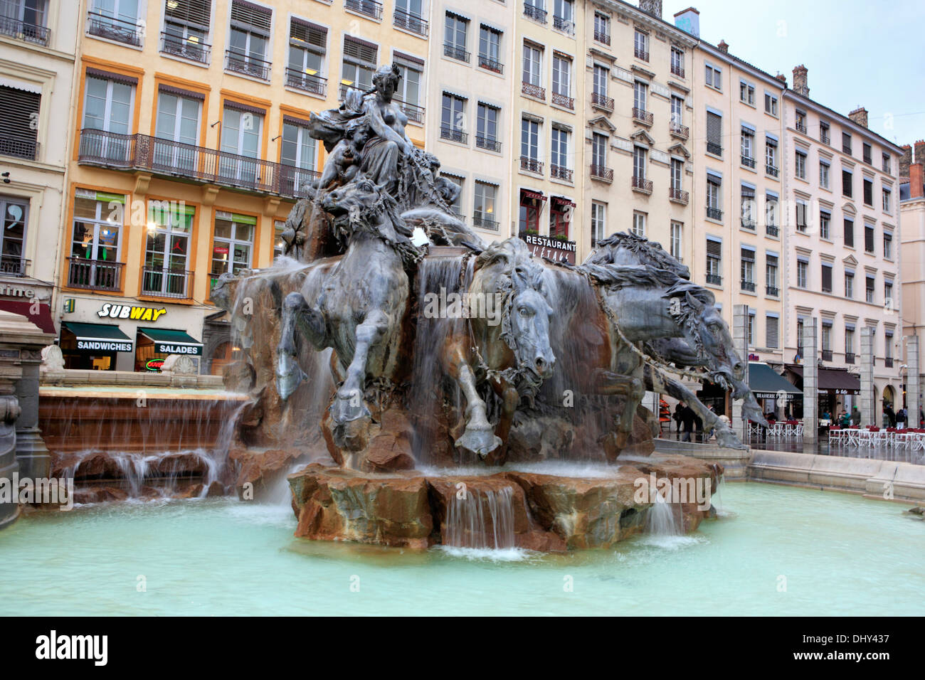 Main square, Lyon, France Stock Photo - Alamy