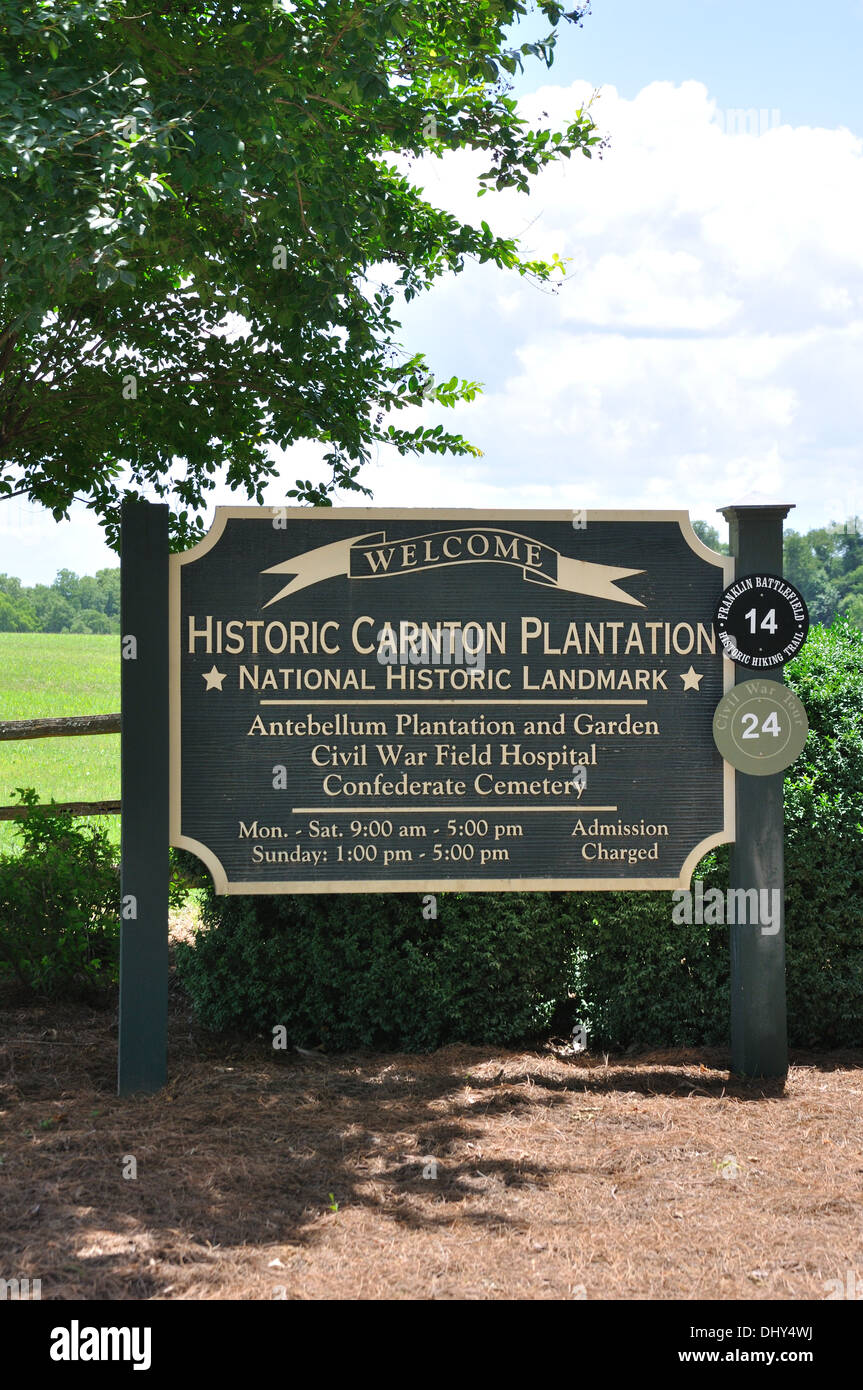 Historic Carnton Plantation, Franklin, Tennessee, USA Stock Photo - Alamy