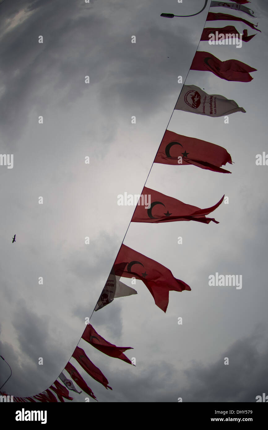 flags in Istanbul Stock Photo - Alamy