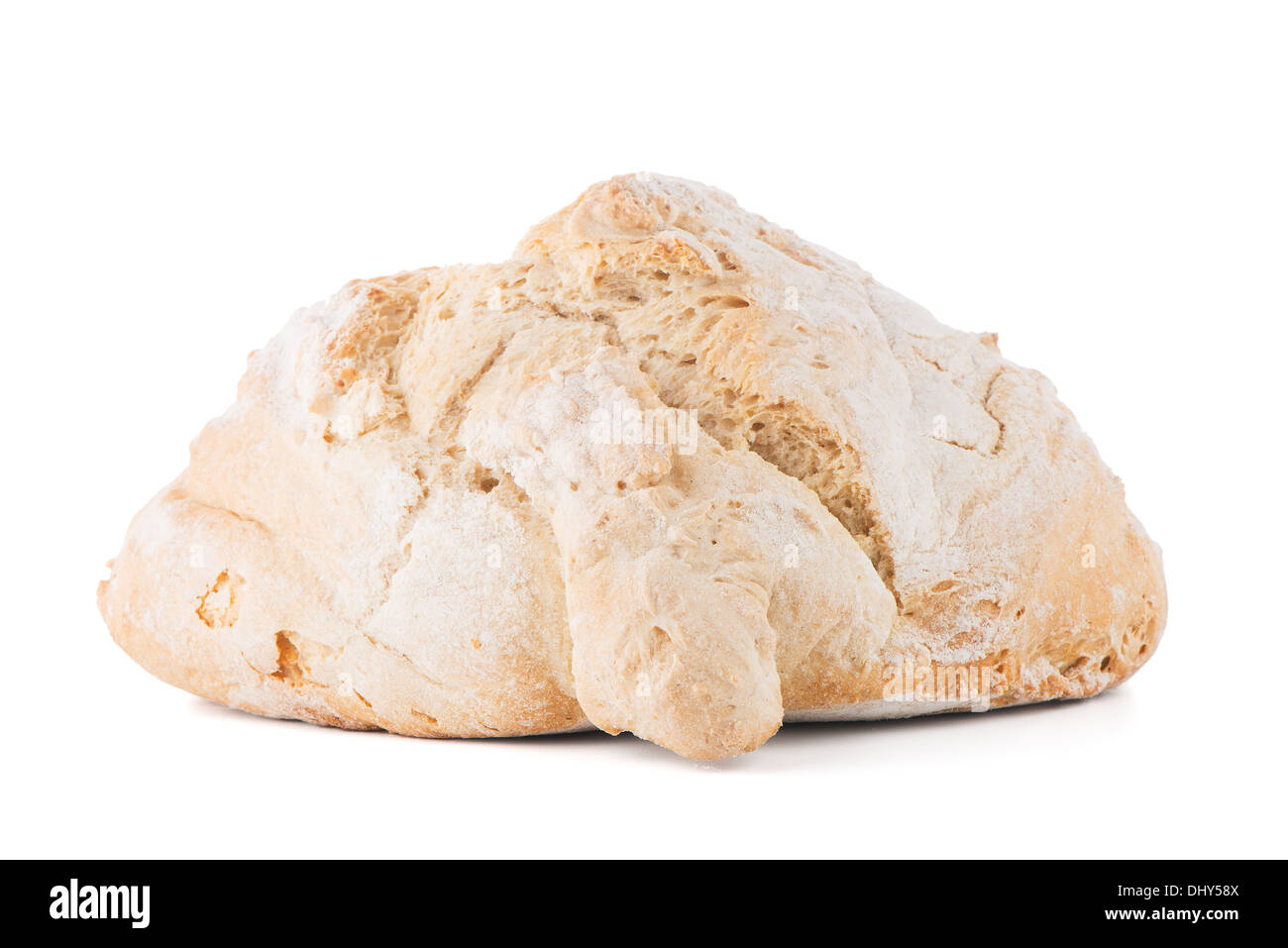 Large loaf of bread isolated on white background Stock Photo - Alamy