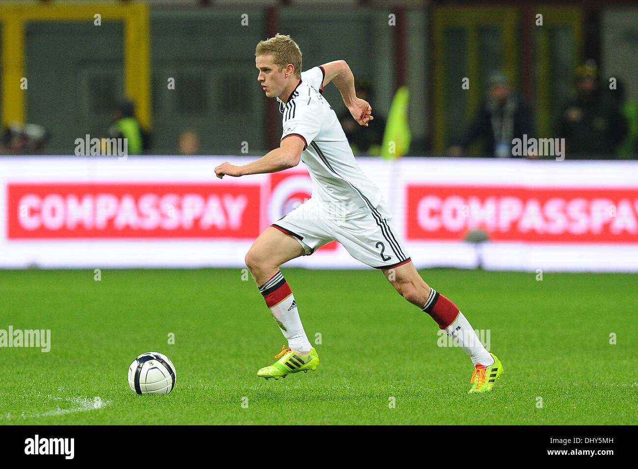 Milan, Italy. 15th Nov, 2013. Germany's Sven Bender in action during ...