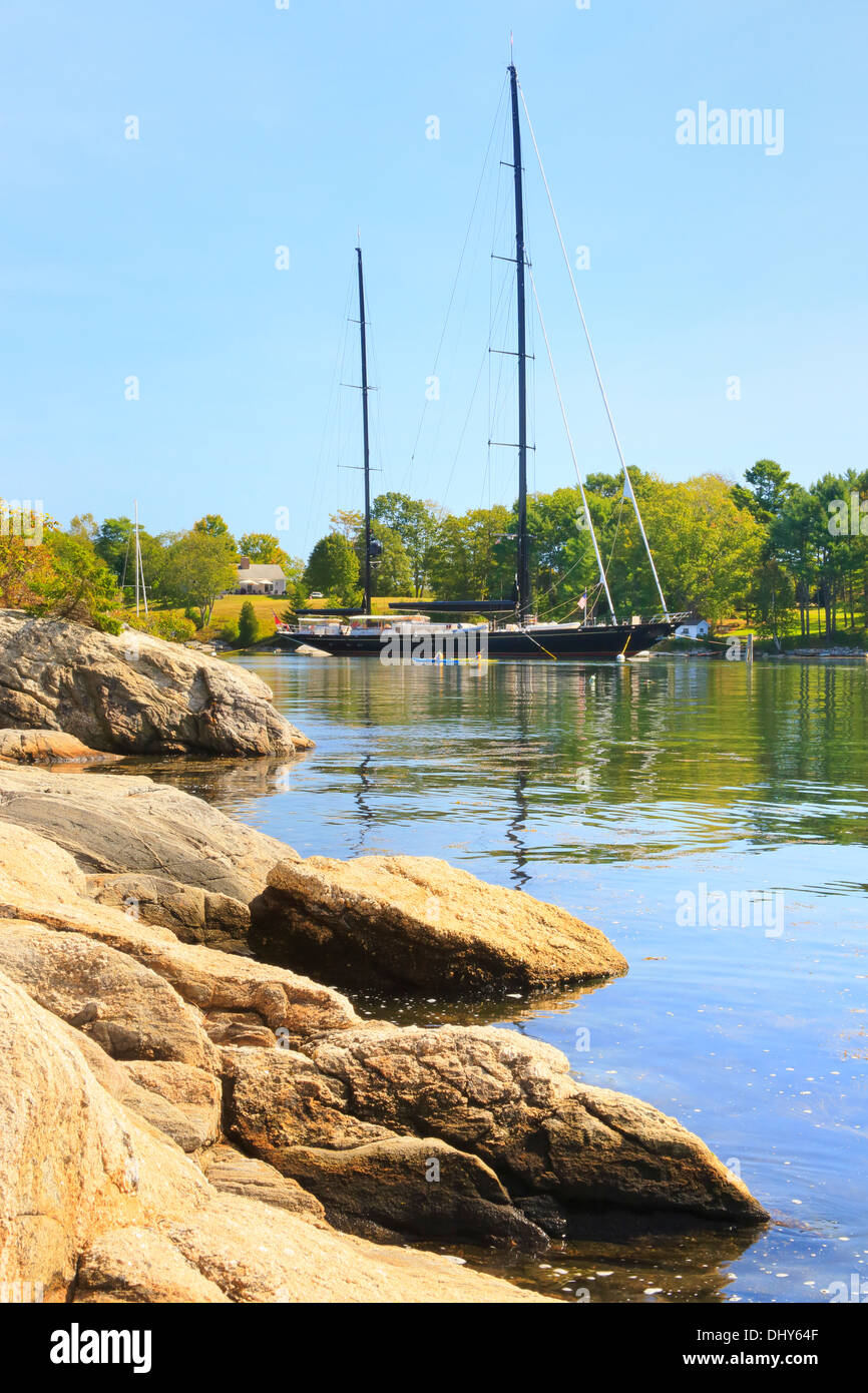 Schooner, Porter Preserve, Boothbay, Maine, USA Stock Photo - Alamy