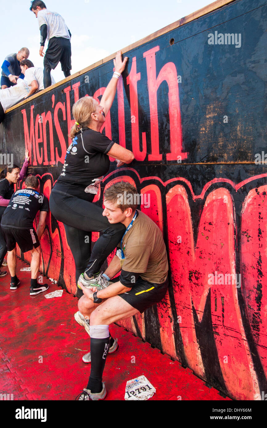 Obstacle race finish line hi-res stock photography and images - Alamy