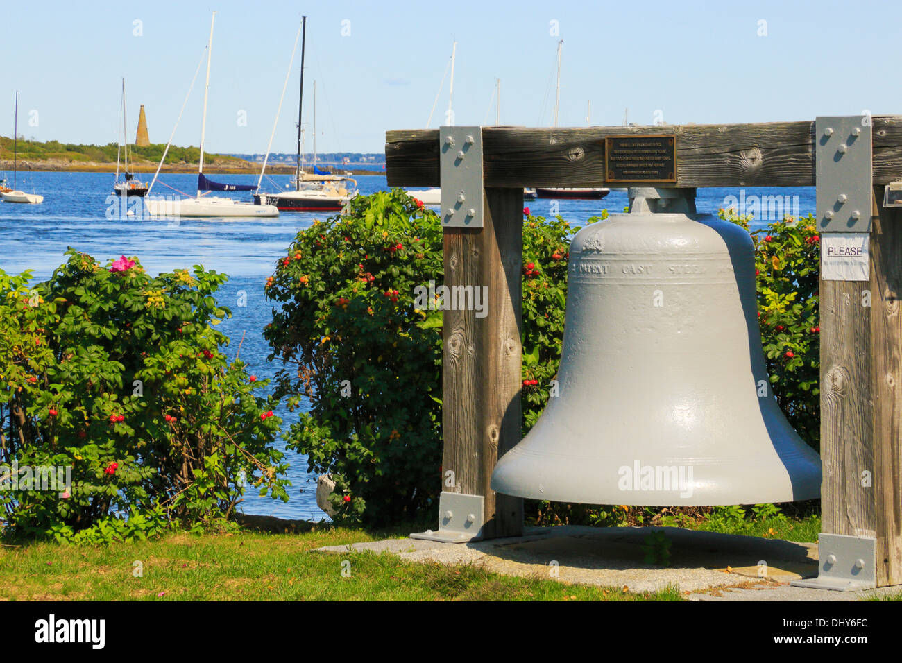 Wood Island Lighthouse Bell, Biddeford Pool, Maine, USA Stock Photo - Alamy