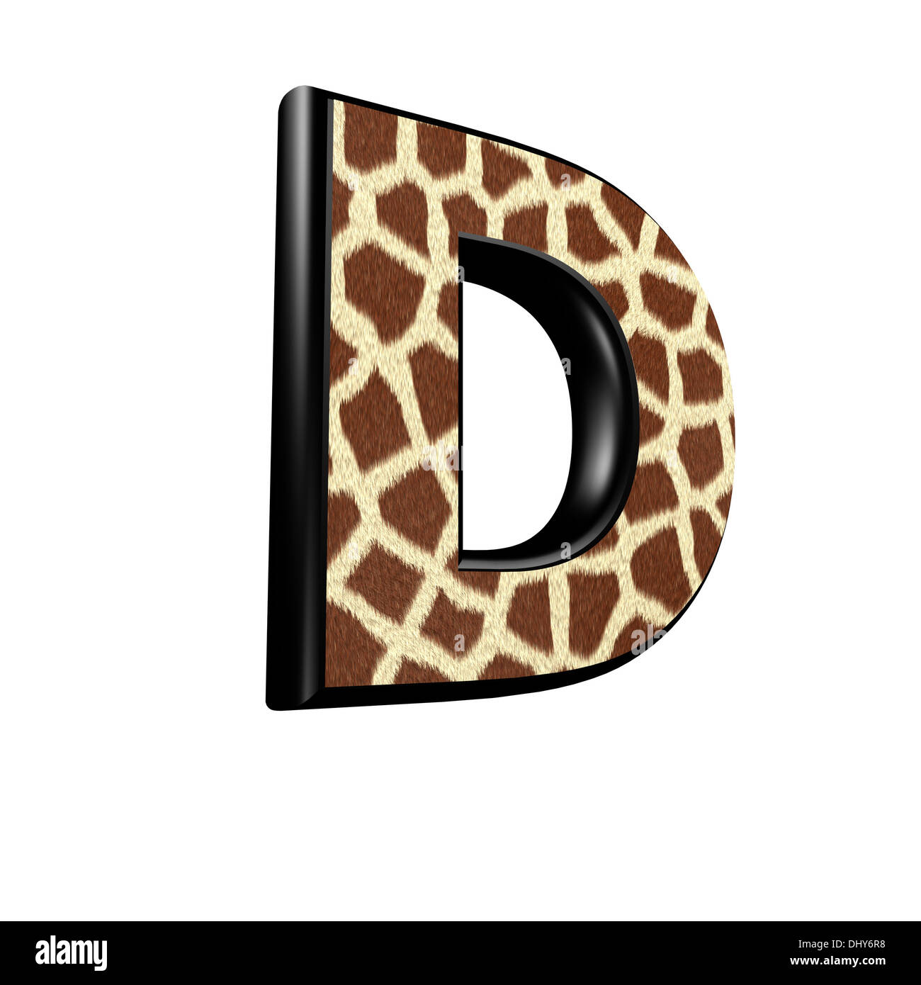 letter with giraffe fur texture - D Stock Photo - Alamy