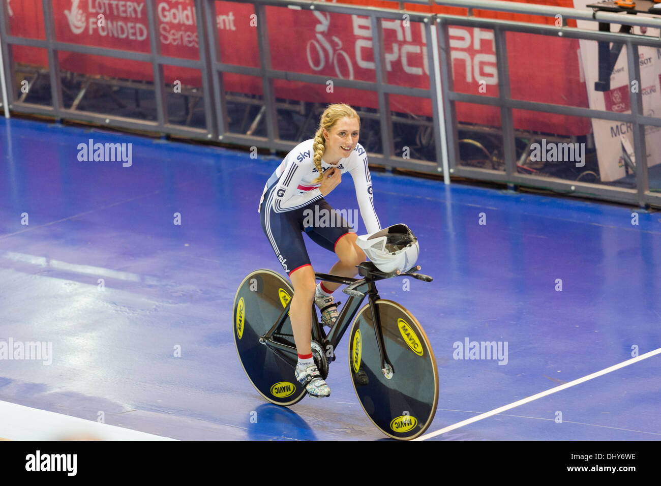 Laura Trott winds down post race at the UCI Track Cycling World Cup ...