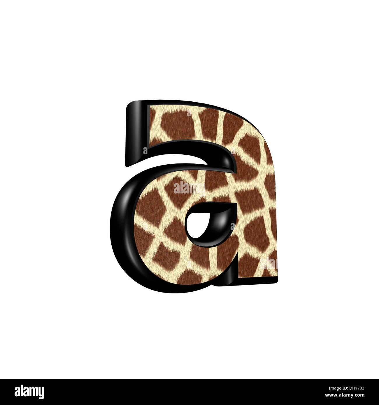 letter with giraffe fur texture - a Stock Photo - Alamy