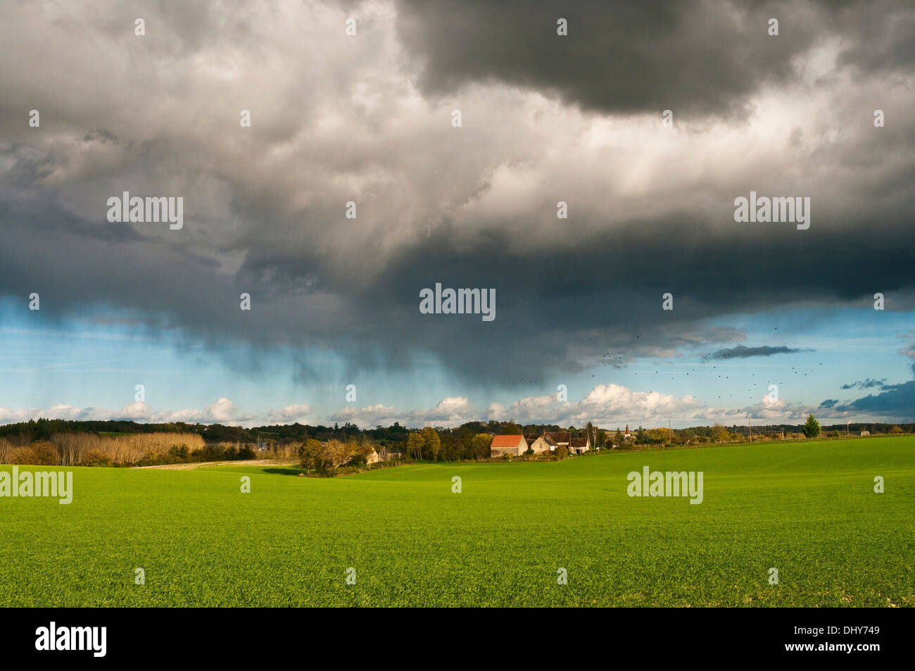 Advancing "cold front' storm clouds - France Stock Photo - Alamy