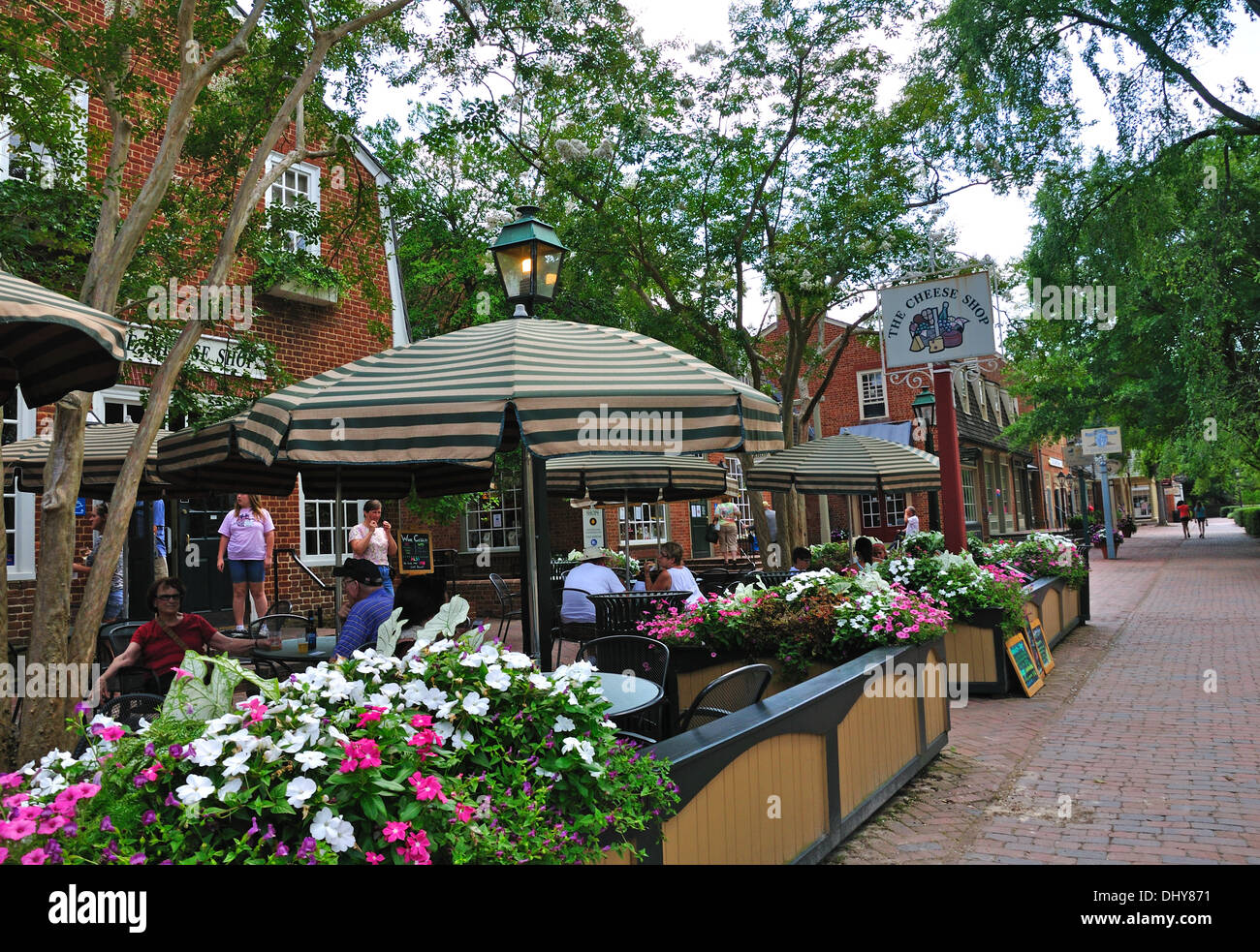 Fat Canary restaurant in historic downtown Williamsburg, Virginia, USA ...