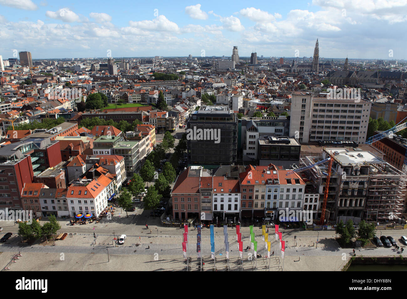 The skyline of Antwerp, Belgium Stock Photo - Alamy